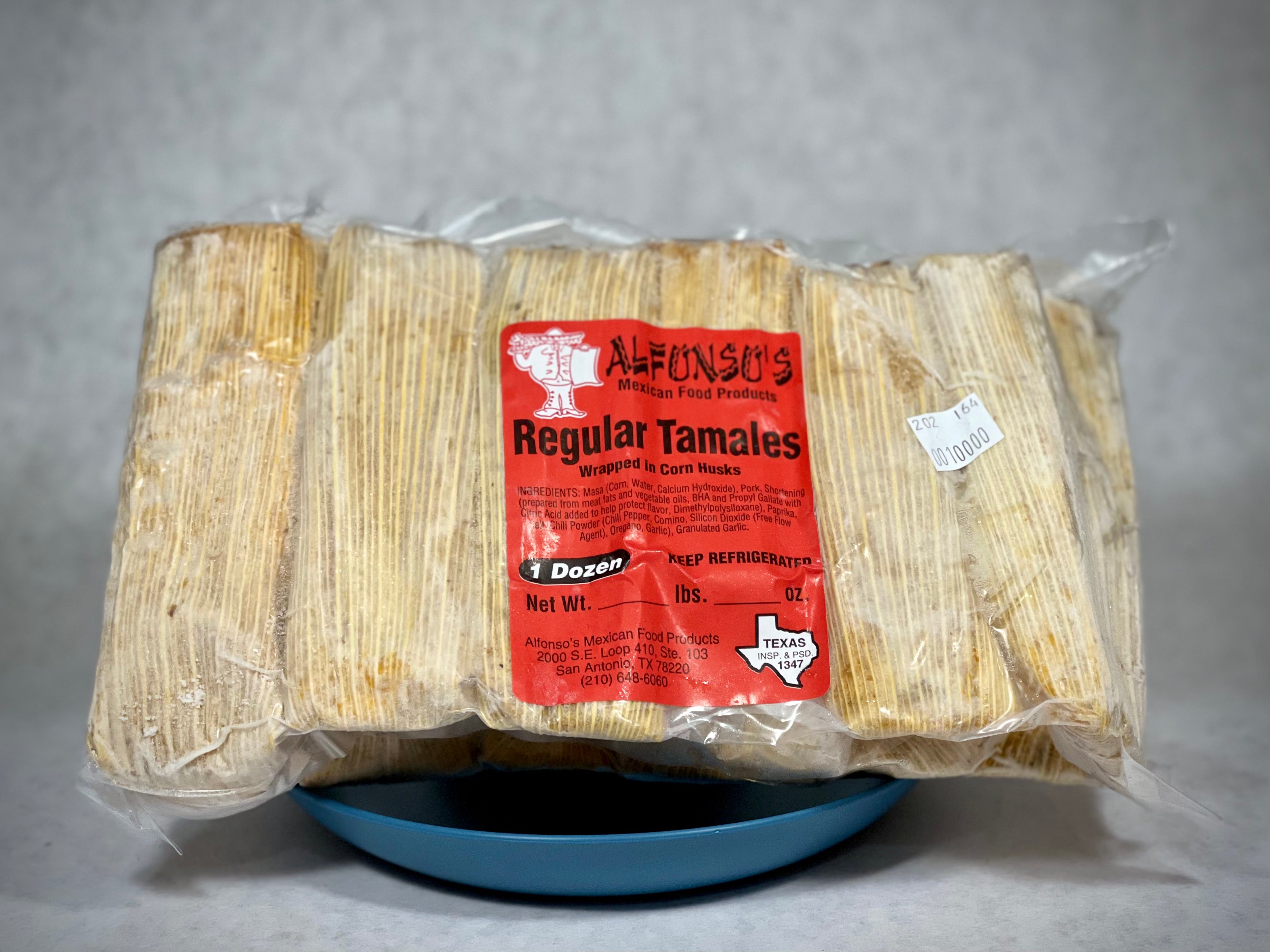 Handmade Pork Tamales - Frozen - 1 Dozen – Alfonso's Tamales